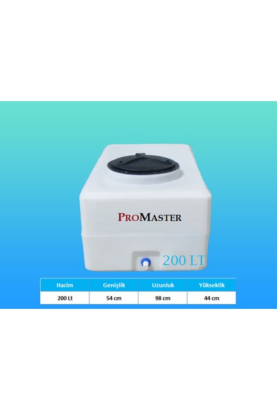 200 Lt Kare Su Deposu Tankı Bidonu Karavan