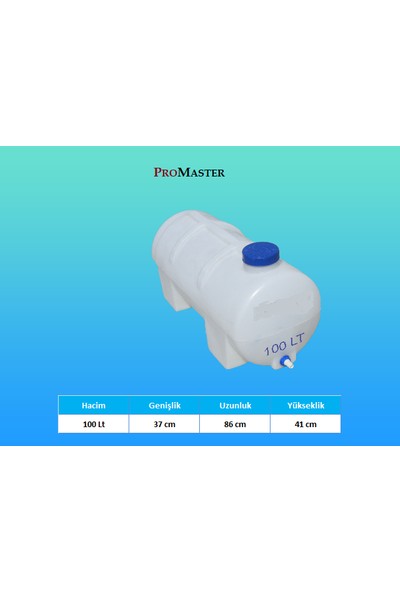 100 Lt Yatay Su Deposu Tankı Bidonu Karavan