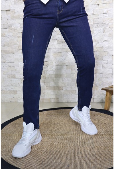 Lacivert Erkek Spor Kesim Jeans