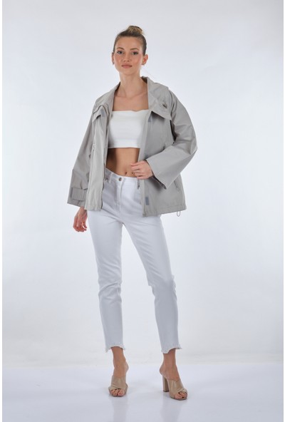 Seçil Uzun Kollu Gri Kadın Ceket 2212401045