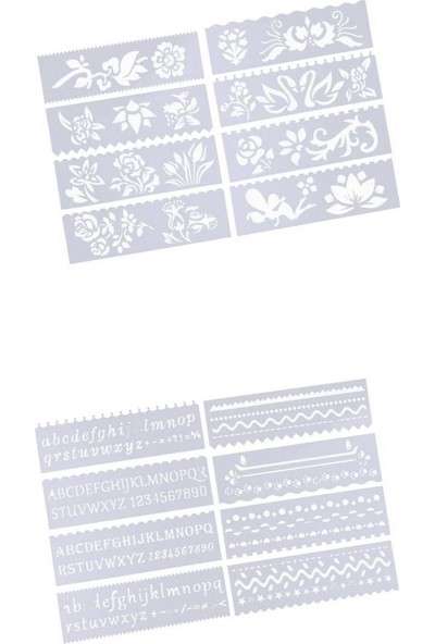 8 Parça Dergisi Çizim Şablonları Şablonlar Set Scrapbooking Dıy Kart 8 Parça Dergisi Çizim Şablonları Şablonlar Set Scrapbooking Dıy Kart