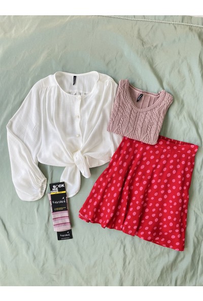 Retrobird 4'lü Gömlek Etek Set Kadın Çok Renkli Retrobird 4'lü Gömlek Etek Set Kadın Çok Renkli