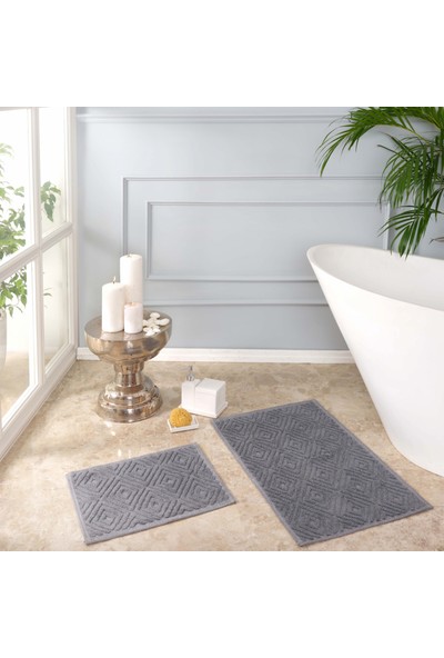 Karaca Home Kelly Esta Gri Paspas Set Karaca Home Kelly Esta Gri Paspas Set