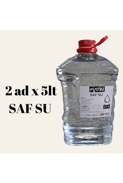 Platin 2 Adet x 5 Lt Saf Su - Akü Suyu - Radyatör Suyu - Ütü Suyu - Robot Süpürge Suyu Platin 2 Adet x 5 Lt Saf Su - Akü Suyu - Radyatör Suyu - Ütü Suyu - Robot Süpürge Suyu