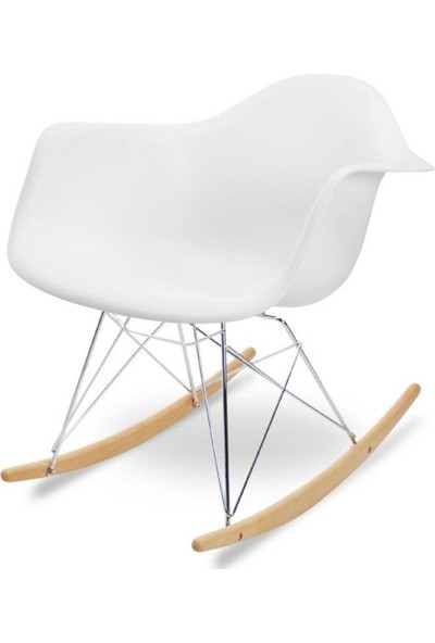 Berlin Shop Sallanır Ahşap Ayaklı Plastik Çocuk Koltuk Beyaz Berlin Shop Sallanır Ahşap Ayaklı Plastik Çocuk Koltuk Beyaz