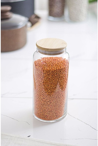 Universal Bambu Kapaklı Cam Kavanoz 1300 ml Universal Bambu Kapaklı Cam Kavanoz 1300 ml
