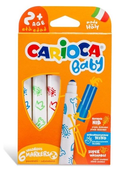 Berlin Shop Carioca Jumbo Bebek Süper Yıkanabilir Keçeli Boya Kalemi 6'lı Berlin Shop Carioca Jumbo Bebek Süper Yıkanabilir Keçeli Boya Kalemi 6'lı