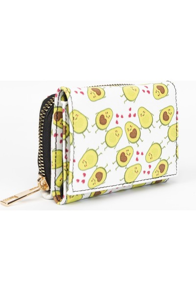Avakado Desenli Küçük Kullanışlı Kadın Cüzdan Avakado Desenli Küçük Kullanışlı Kadın Cüzdan