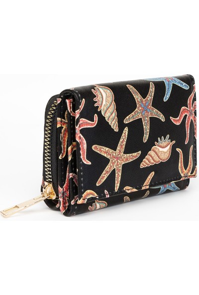 Deniz Yıldızı Desenli Kullanışlı Kadın Cüzdan