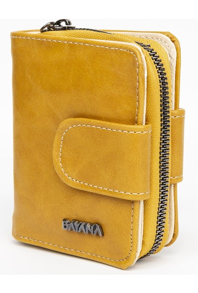 Sarı Kullanışlı Küçük Kadın Cüzdan
