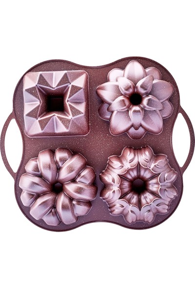 Karaca Cake Pro 4'lü Pembe Döküm Kek Kalıbı Karaca Cake Pro 4'lü Pembe Döküm Kek Kalıbı