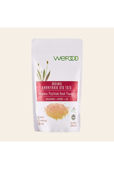 Wefood Organik Karnıyarık Otu (Psyllium) Tozu 200 gr
