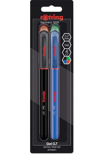 Berlin Shop 2115363 Jel M 0.7 Mm, 4'lü Blister, Ana Renkler