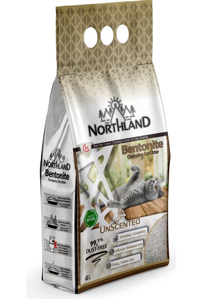Northland Naturel Kokusuz Bentonit Süper Topaklanan Kedi Kumu 10 Lt Northland Naturel Kokusuz Bentonit Süper Topaklanan Kedi Kumu 10 Lt