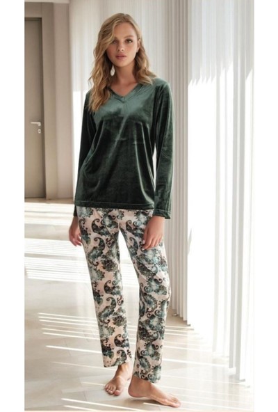 Ibıza 7610 Kadın Kadife Pijama Takımı