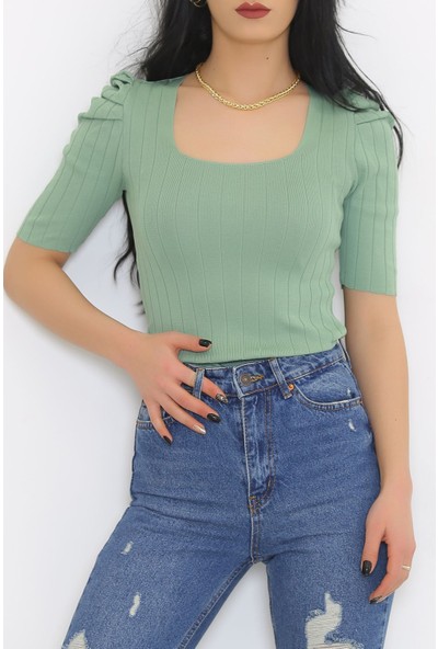 Avare Kare Yaka Triko Mint - 7272.352.