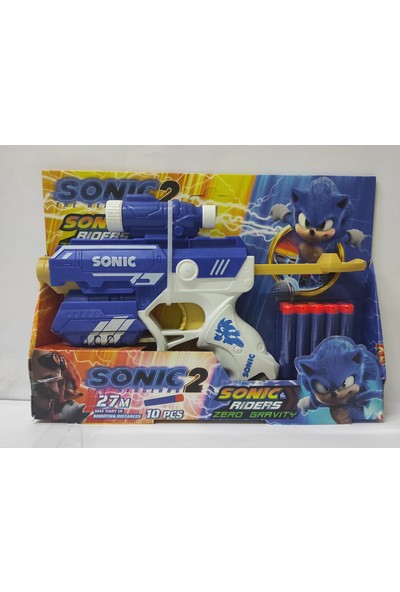 Sonic Tabanca Oyuncak Sünger Mermi Atan Tabanca 10 Yedek Mermili Sonic Tabanca Oyuncak Sünger Mermi Atan Tabanca 10 Yedek Mermili