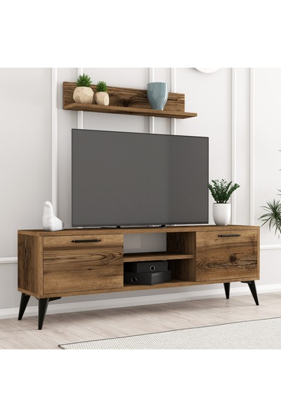Ets Mobilya 138 cm Ahşap Görünümlü Tv Ünitesi