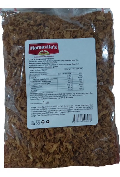 Mamazita's Kıtır Soğan 1 kg