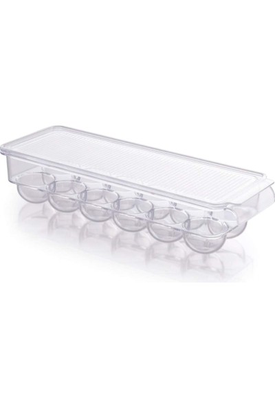 Berlin Shop M-E65-16 Kapaklı Yumurta Saklama Kabı, Şeffaf Berlin Shop M-E65-16 Kapaklı Yumurta Saklama Kabı, Şeffaf