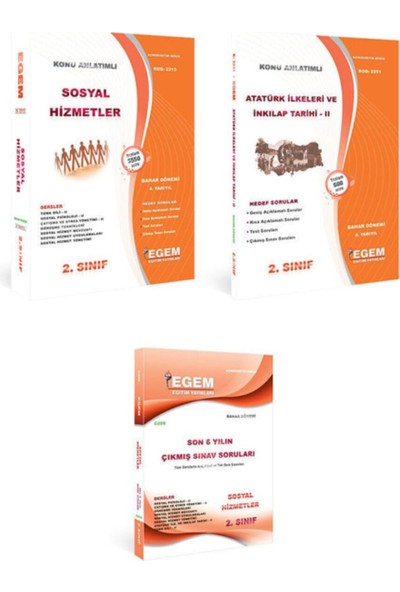 Egem Yayınları AÖF Sosyal Hizmetler 2. Sınıf 4. Yarıyıl Bahar Dönemi Konu Anlatımlı ve Çıkmış Sorular Set