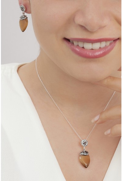 Ats Silver Damla Model Ikili Gümüş Takı Seti El Yapımı Ats Silver Damla Model Ikili Gümüş Takı Seti El Yapımı