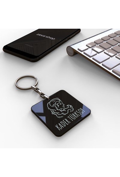 Lunga Özel Kare Başak Burcu Isimli Anahtarlık Lunga Özel Kare Başak Burcu Isimli Anahtarlık