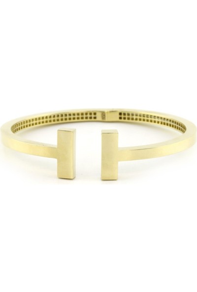 Altınkaynak 14 Ayar Kelepçeli Altın Bilezik