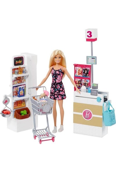Berlin Shop Barbie Süpermarkette Oyun Seti Berlin Shop Barbie Süpermarkette Oyun Seti