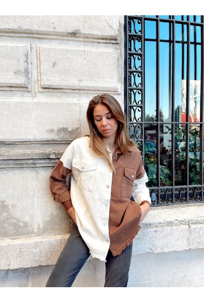 Valeria Vilson Kadın Renk Geçişli Gabardin Gömlek Valeria Vilson Kadın Renk Geçişli Gabardin Gömlek