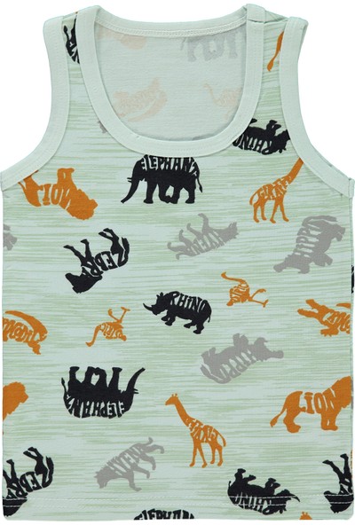 Donella Erkek Çocuk Atlet 2-10 Yaş Açık Yeşil