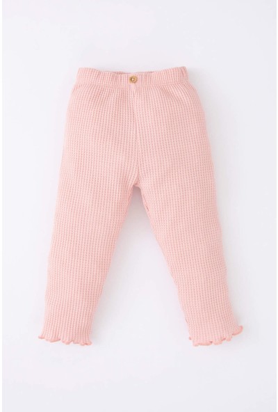 DeFacto Kız Bebek Regular Fit Waffle Tayt Y6898A222AU