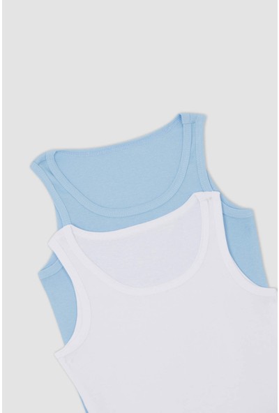 DeFacto Erkek Çocuk Defacto Fit Regular Fit 2'li Ribana Atlet Y6543A622AU