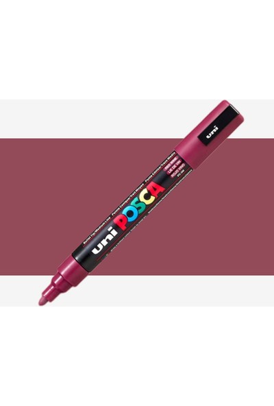Uni Posca Marker Pc-5m (1.8-2.5mm) Şarap Kırmızı Uni Posca Marker Pc-5m (1.8-2.5mm) Şarap Kırmızı