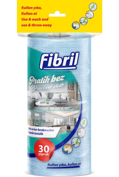Fibril Çok Amaçlı Rulo Bez 30 Yaprak x 1 Adet Fibril Çok Amaçlı Rulo Bez 30 Yaprak x 1 Adet