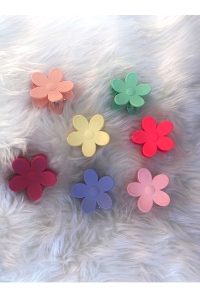 Elvin Aksesuar 7'li Pastel Renkler Papatya Çiçek Mandal Toka Seti