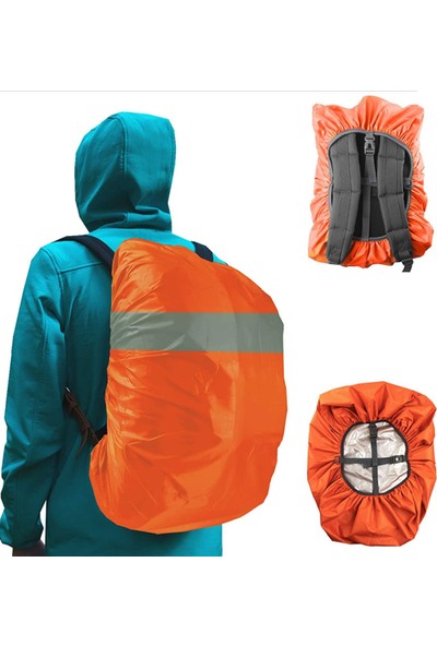 Biheybi Outdoor Su Geçirmez Çanta Yağmurluğu Reflektörlü Turuncu Biheybi Outdoor Su Geçirmez Çanta Yağmurluğu Reflektörlü Turuncu