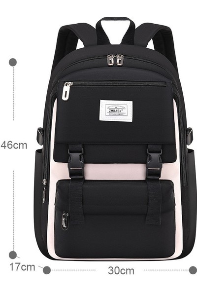 Shun Okul Kız Sırt Çantası Çok Cep Su Geçirmez Okul Sırt Çantası (Yurt Dışından)