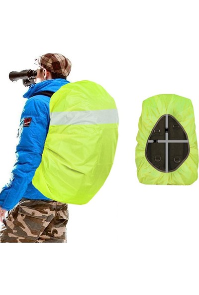 Biheybi Outdoor Su Geçirmez Çanta Yağmurluğu Reflektörlü Yeşil Biheybi Outdoor Su Geçirmez Çanta Yağmurluğu Reflektörlü Yeşil