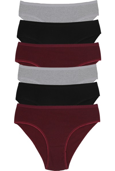 Kadın Penye Pamuk Likralı Külot 6'lı Paket Kadın Penye Pamuk Likralı Külot 6'lı Paket