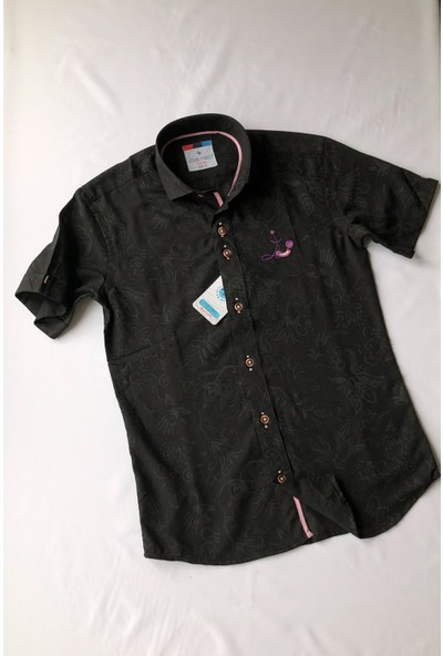 Leew Kids Summer Collection Nakışlı Kısa Kollu Çocuk Gömleği