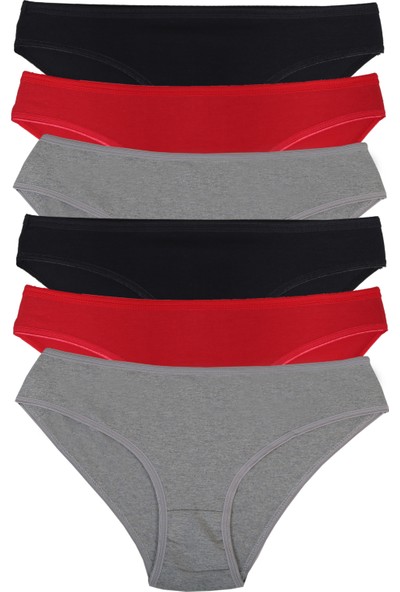 Kadın Penye Pamuk Likralı Külot 6'lı Paket Kadın Penye Pamuk Likralı Külot 6'lı Paket
