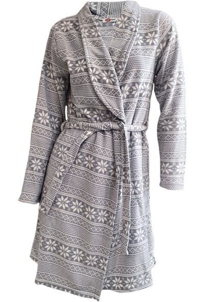 Ciciten 22307 Cepli Desenli Kışlık Polar Bayan Sabahlık Ciciten 22307 Cepli Desenli Kışlık Polar Bayan Sabahlık