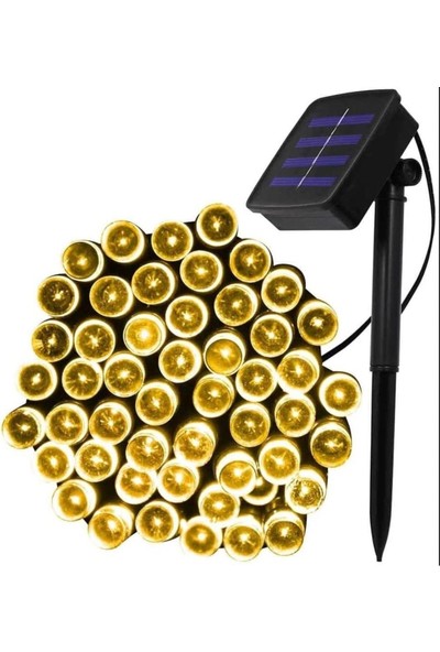 Spysoft Güneş Enerjili 100 LED 12 Metre Sarı Renk Solar Bahçe Aydınlatması LED Işık Spysoft Güneş Enerjili 100 LED 12 Metre Sarı Renk Solar Bahçe Aydınlatması LED Işık