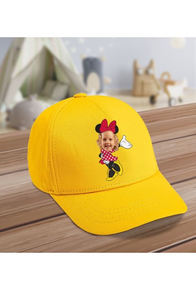 BK Kids Kişiye Özel Prenses Tasarımlı Cotton Çocuk Şapkası-Sarı