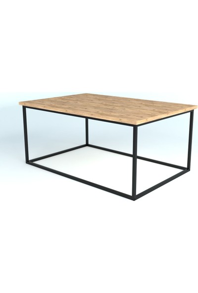 Senti Home Giulia Orta Sehpa Atlantik Çam Desenli Mat Siyah Metal Ayak 90 x 60 x 40 cm Senti Home Giulia Orta Sehpa Atlantik Çam Desenli Mat Siyah Metal Ayak 90 x 60 x 40 cm