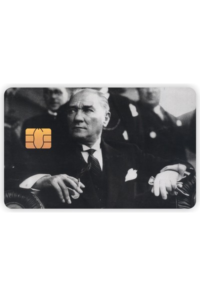 Quart Aksesuar 4 Adet Mustafa Kemal Atatürk Kart Kaplama Sticker Kart Etiketi Quart Aksesuar 4 Adet Mustafa Kemal Atatürk Kart Kaplama Sticker Kart Etiketi