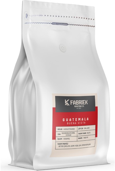 Fabriek Roasting Co. Guatemala Buena Vista 250 gr Filtre Kahve Fabriek Roasting Co. Guatemala Buena Vista 250 gr Filtre Kahve