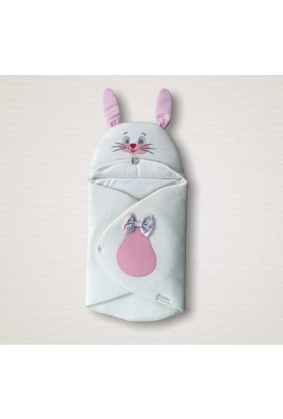 DGS Kundak Çizgi Efektli Tavşanlı Kız Bebek Pembe PS9913 DGS Kundak Çizgi Efektli Tavşanlı Kız Bebek Pembe PS9913