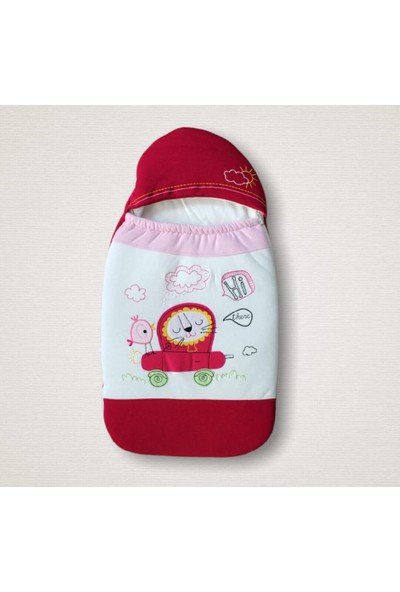 DGS Kundak Arabalı Aslanlı Fermuarlı Kız Bebek Fuşya PS9852